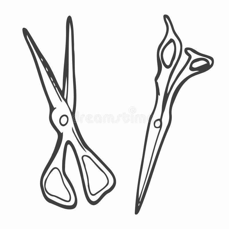 Doodle Style Scissors Illustration. Scissors, Vector Sketch ...