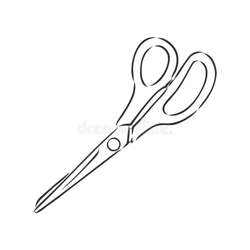 Doodle Style Scissors Illustration. Scissors Vector Sketch Illustration ...