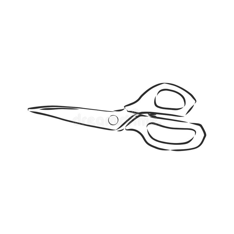 Doodle Style Scissors Illustration. Scissors Vector Sketch Illustration ...