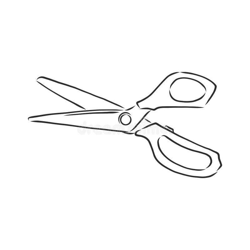 Doodle Style Scissors Illustration. Scissors Vector Sketch Illustration ...