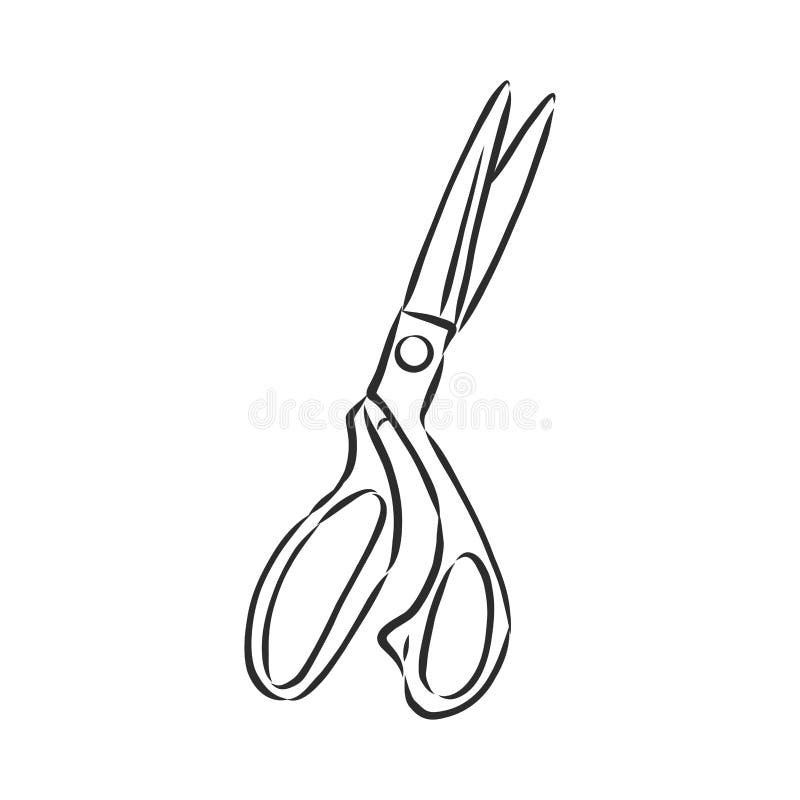 Doodle Style Scissors Illustration. Scissors Vector Sketch Illustration ...