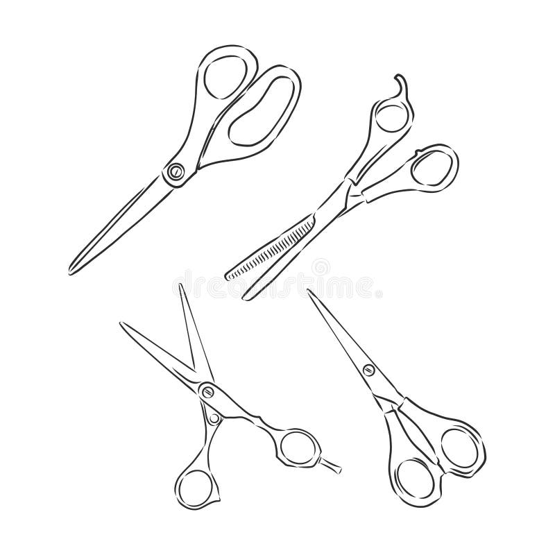 Doodle Style Scissors Illustration. Scissors, Vector Sketch ...