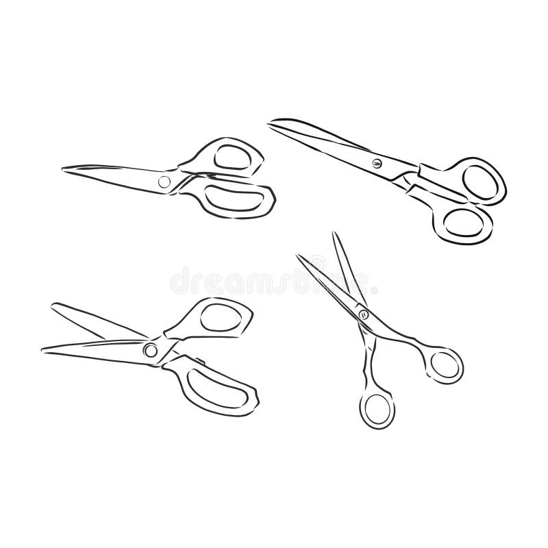Doodle Style Scissors Illustration. Scissors, Vector Sketch ...