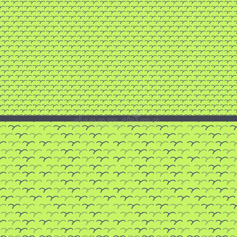 Doodle Style Sky Pattern. Set of 2 Different Patterns Made from Bird ...