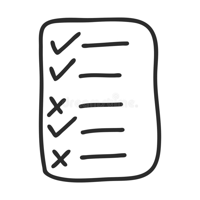 A Doodle-style To-do List. a Check-list To Mark a Task As Completed ...