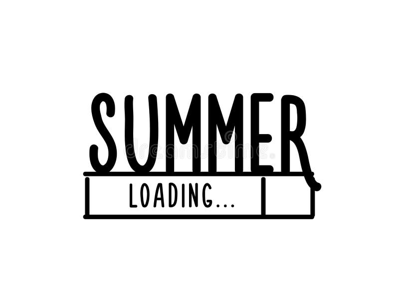 Doodle Summer Loading Illustration Screen. Progress Bar almost Reaching ...