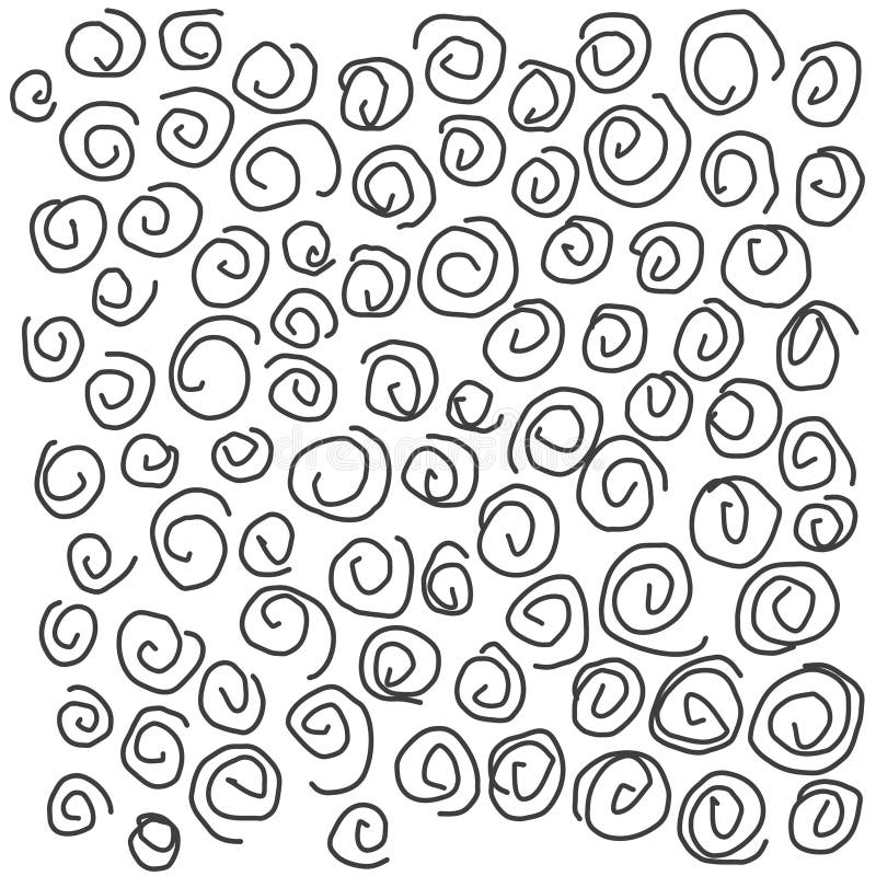 Doodle. Swirl Pattern. Hand Drawn Black and White Vector Graphic Design ...