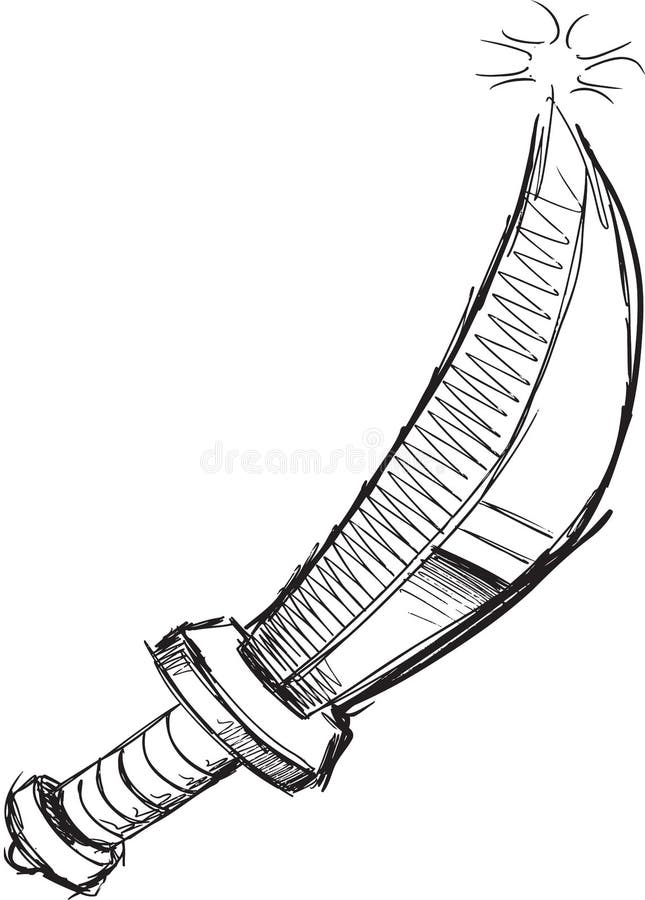 Doodle Sword Vector stock vector. Illustration of warrior - 55922998