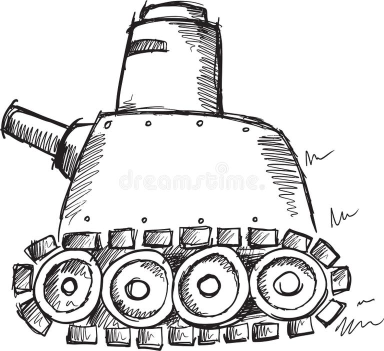 Doodle Tank Vector stock vector. Illustration of tank - 50647613