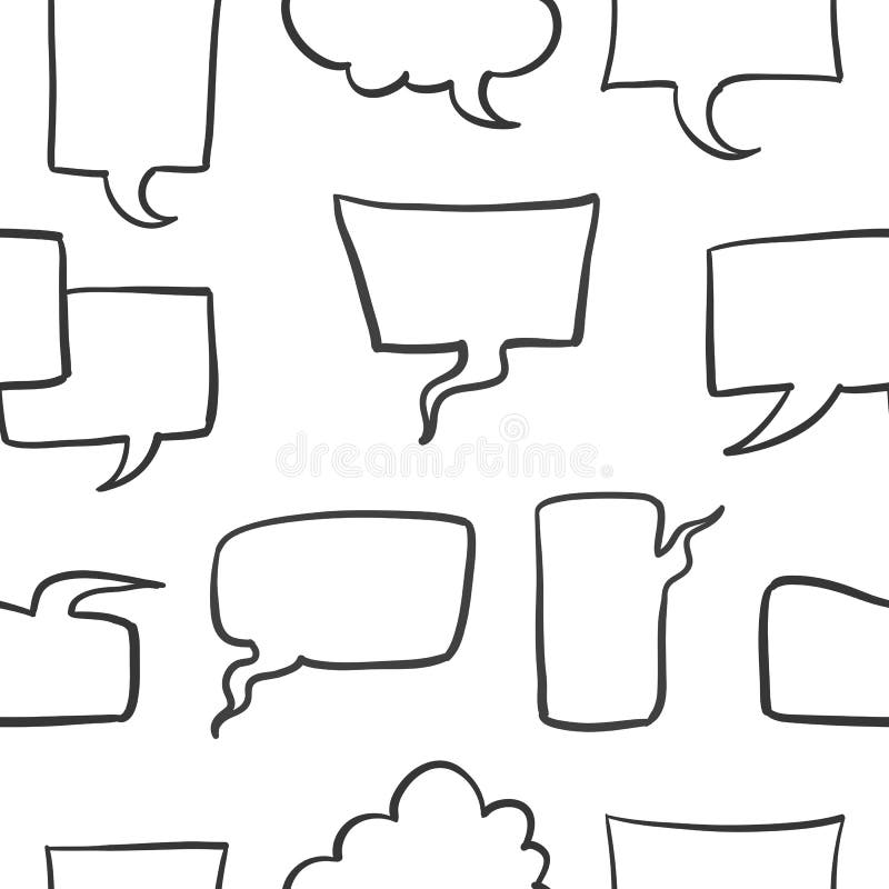 Doodle of Text Balloon Stock Collection Stock Vector - Illustration of ...