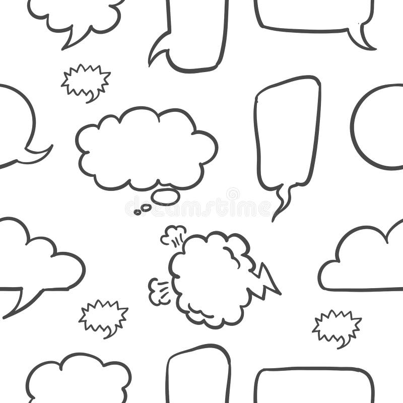 Doodle of Text Balloon Style Hand Draw Stock Vector - Illustration of ...