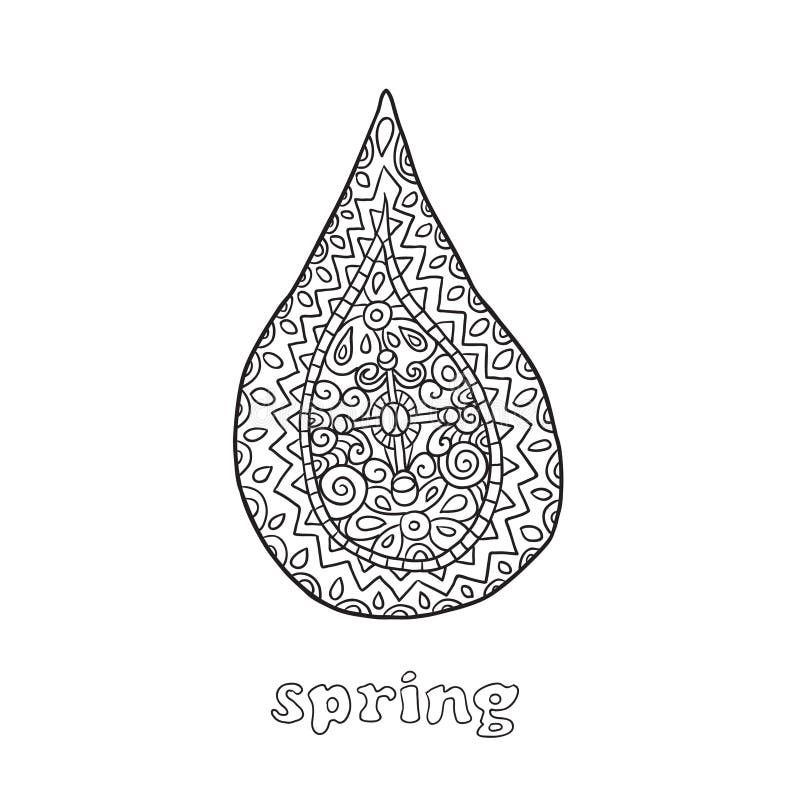 Doodle textured drop stock vector. Illustration of friendly - 59811818