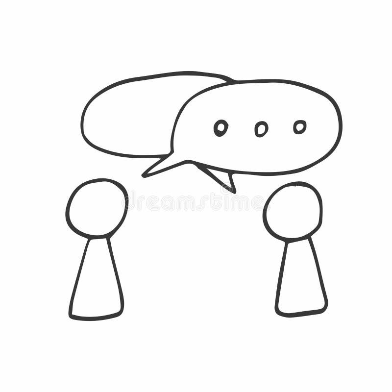 Two People Talking Speech Bubbles Stock Illustrations – 282 Two People ...