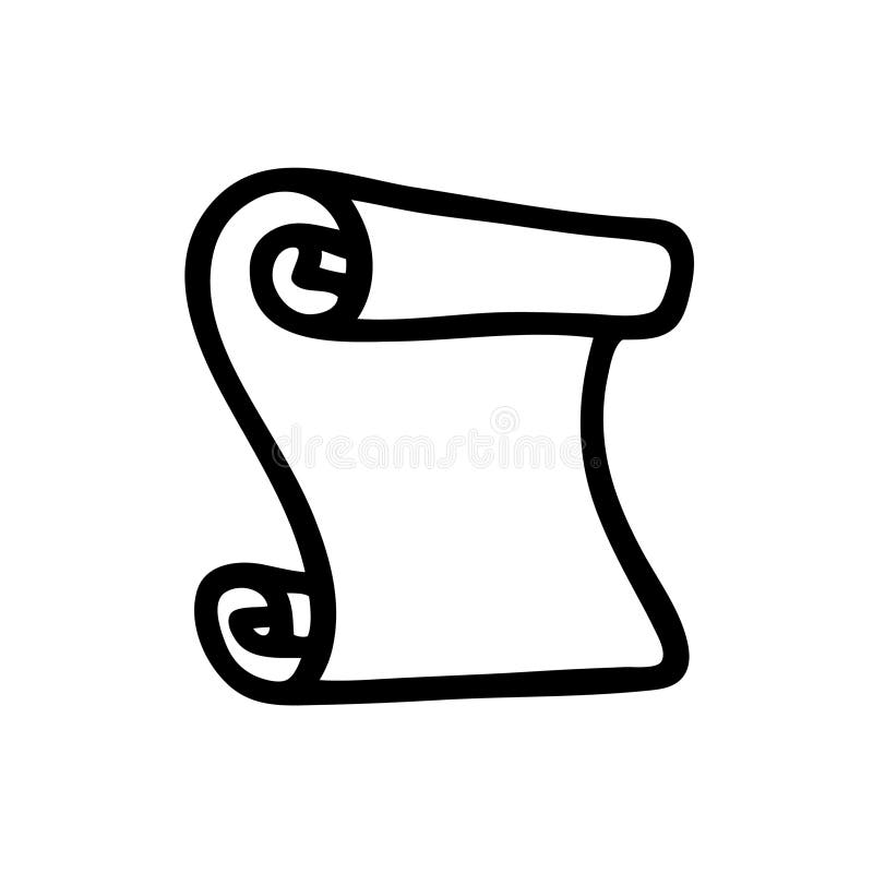 Paper Scroll Black White Clipart Stock Illustrations – 309 Paper Scroll ...