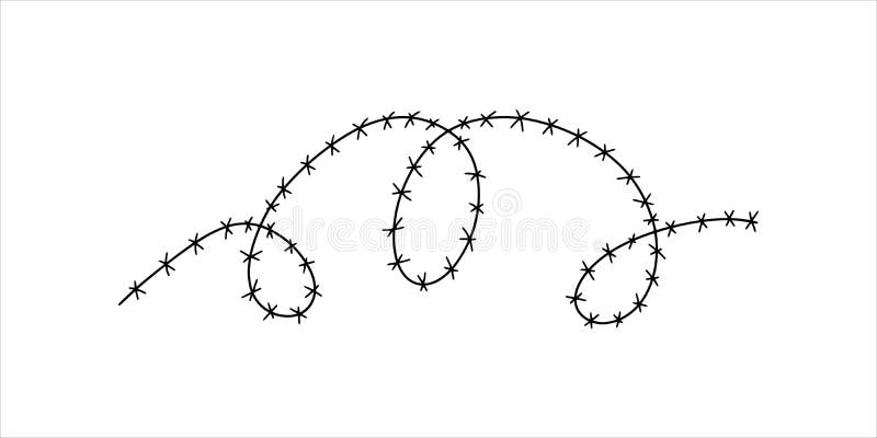 Barbed Wire Doodle Stock Illustrations – 143 Barbed Wire Doodle Stock ...