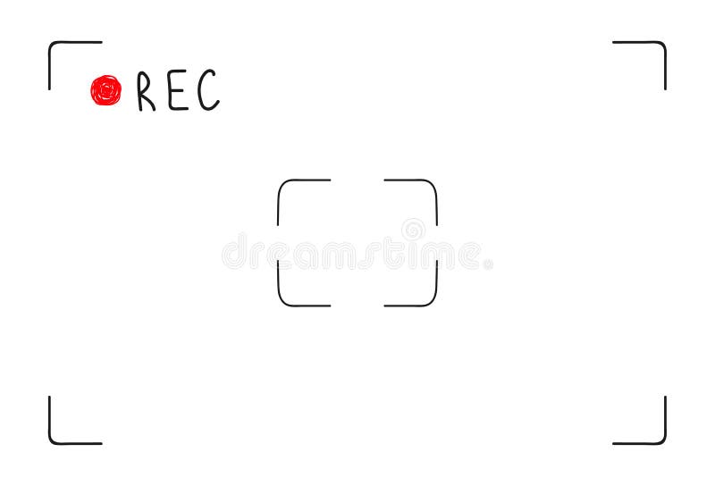 Camera Record Interface . Video Viewfinder Focus Stock Vector ...