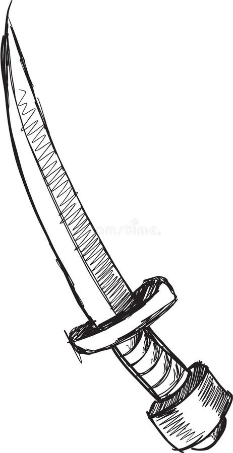 Doodle Warrior Sword Vector Stock Vector - Illustration of blade ...