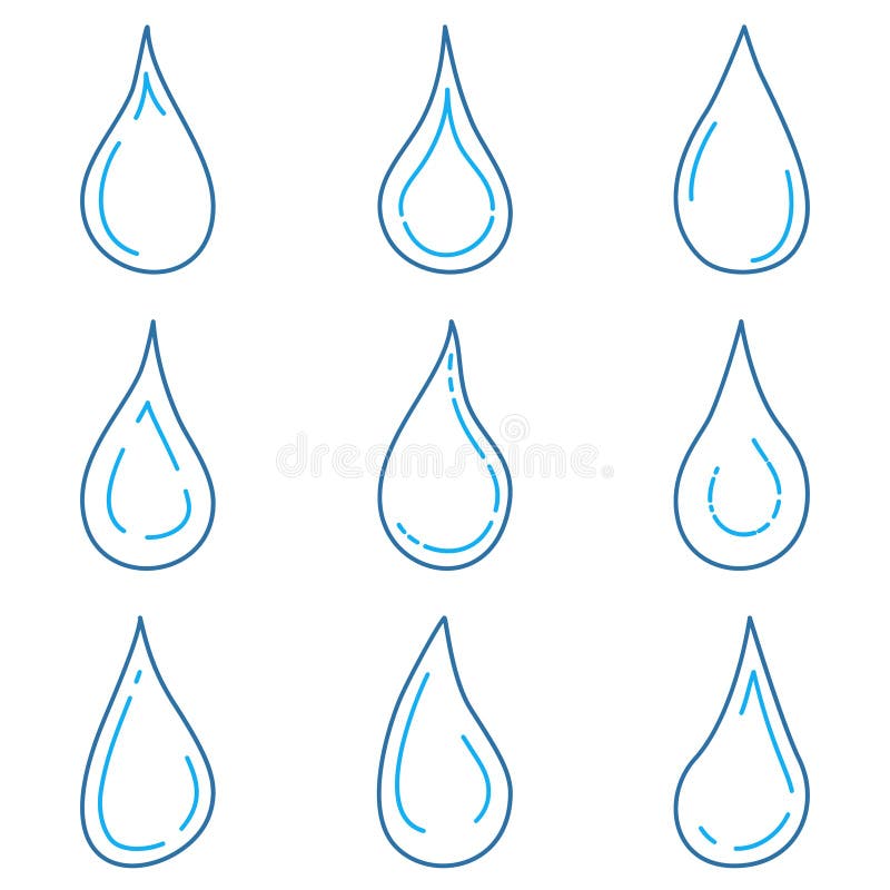 Doodle Water Drop. Hand Drawn Sketch Illustration. Vector for Print ...