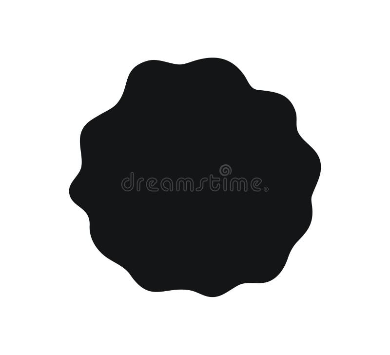 Doodle Wave Curve Edge Round Frame. Hand Drawn Wavy Circle Border ...