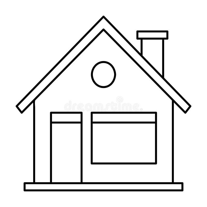 House with Simple Line Design Vector Illustration Stock Vector ...