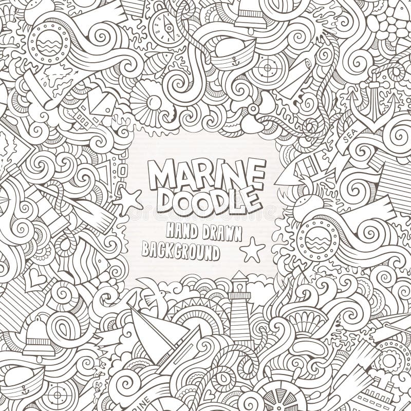 Decorative Nautical Set stock vector. Illustration of anchor - 32227706