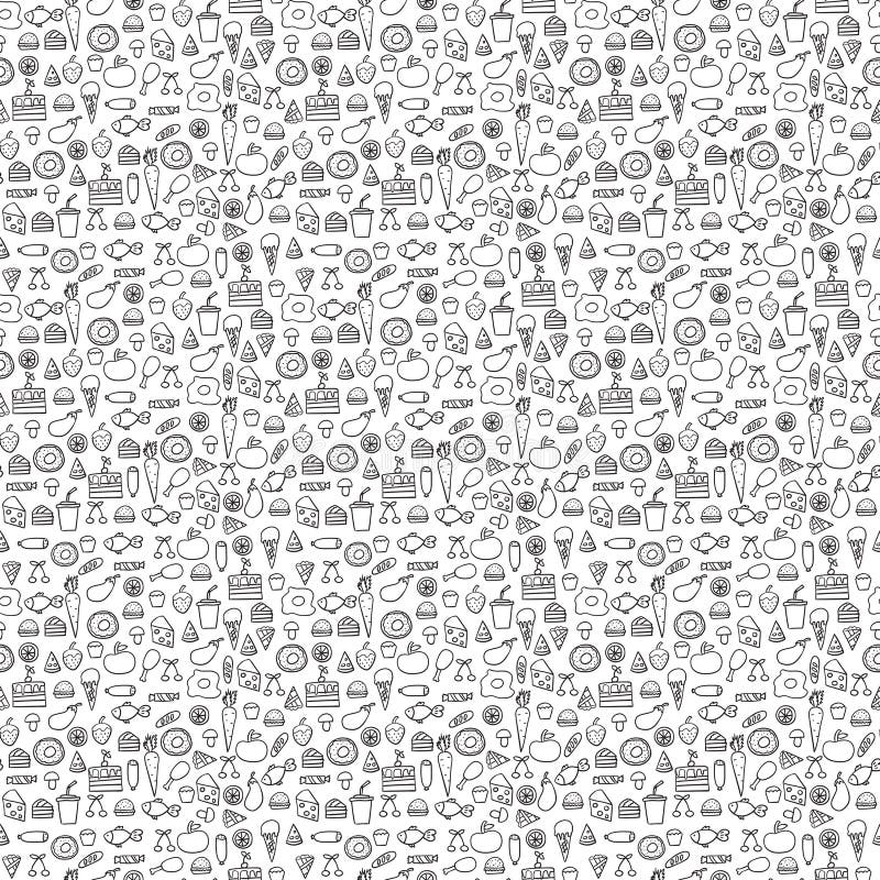 Doodles Seamless Pattern Vector Set Stock Vector Illustration Of