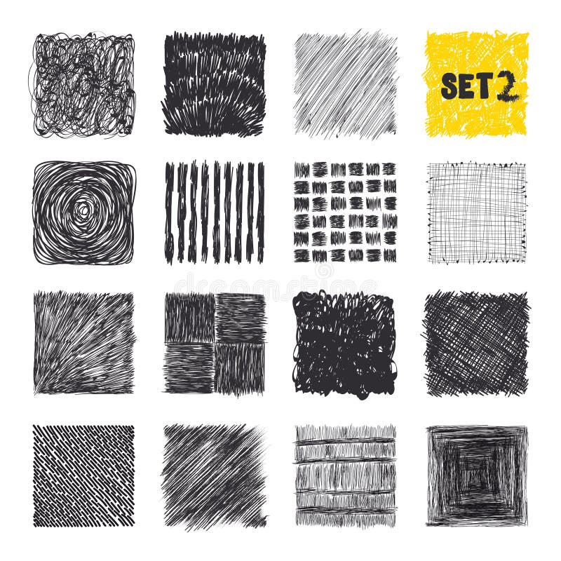 Doodles Set. Scribble Collection. Ink Sketches. Scrawl Elements ...