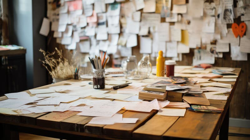 Doodles table notes stock illustration. Illustration of representation ...