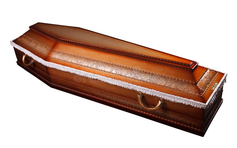 Doodskist of Kistsilhouet Met Christelijk Kruis Stock Afbeelding ...