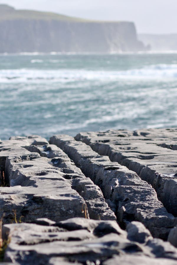 Waves Crashing at Doolin Beach, County Clare, Ireland Stock Image ...