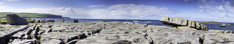 Doolin S Bay, the Burren. Panorama Stock Photo - Image of burren ...