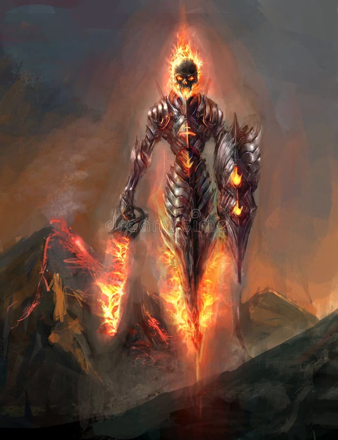 Doom stock illustration. Illustration of armor, burning - 41407862