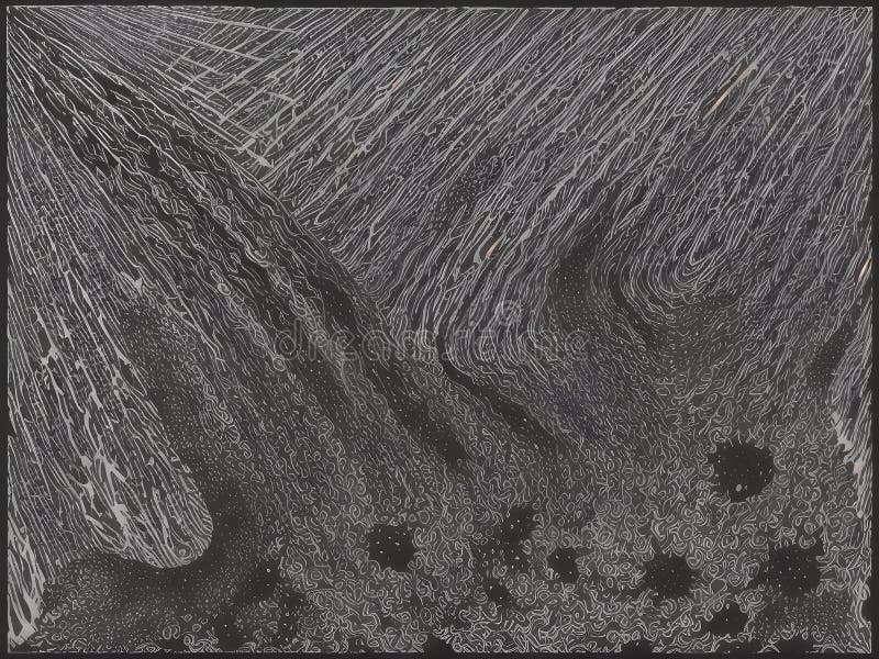 Doom Sky of Dark Energy, Generative AI Illustration Stock Illustration ...