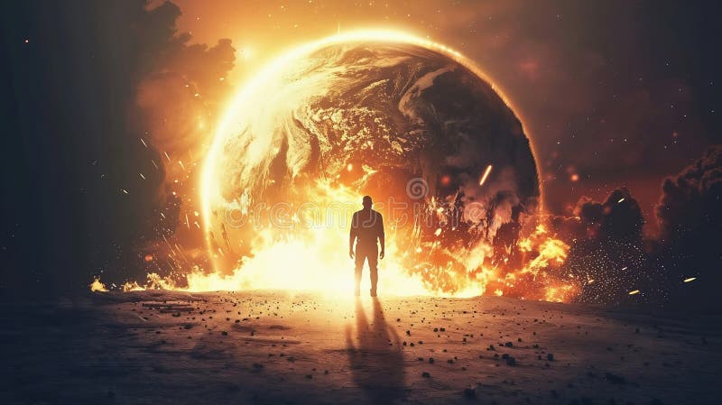 Doomsday Apocalypse Concept with Human Extinction Event Stock Photo ...