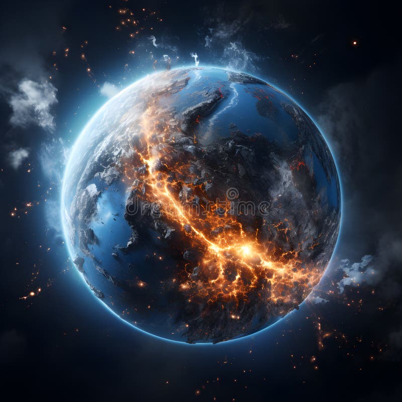 Doomsday. the End of the Planet Earth. Environmental Concept ...