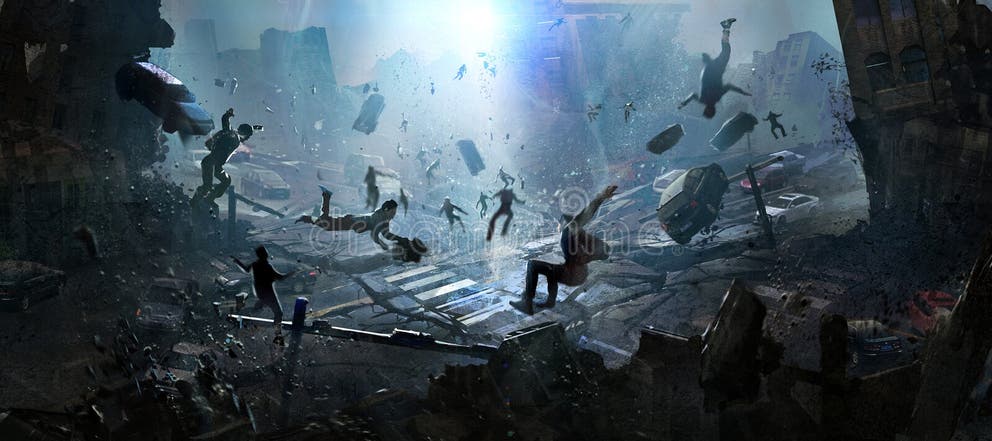 The Doomsday Scene of a Catastrophe. Stock Photo - Image of background ...