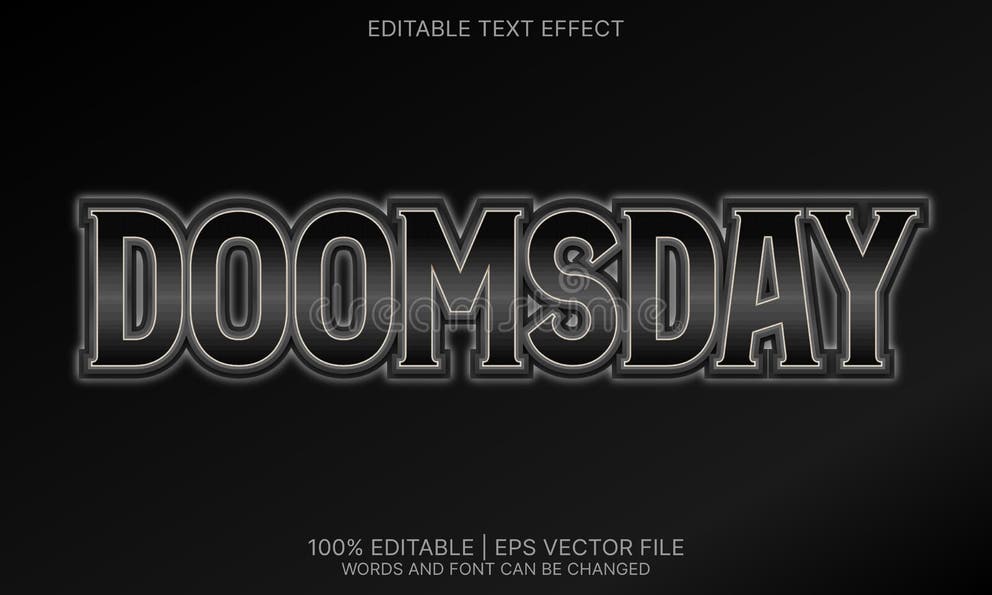 Doomsday Editable Text Effect Style Stock Vector - Illustration of ...