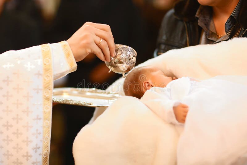 Doopselceremonie in Kerk Selectieve Nadruk Het Concept Christendom ...