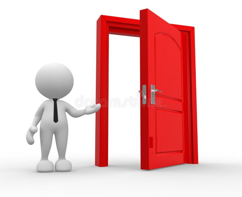 Person Opening Door stock vector. Illustration of people - 21702822