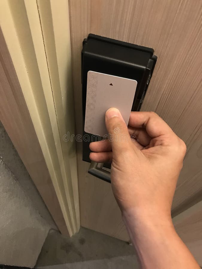 Door Access with Human Hand Stock Photo - Image of security, hand ...