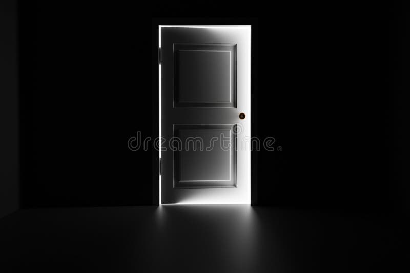 The door is ajar stock illustration. Illustration of freedom - 313918412