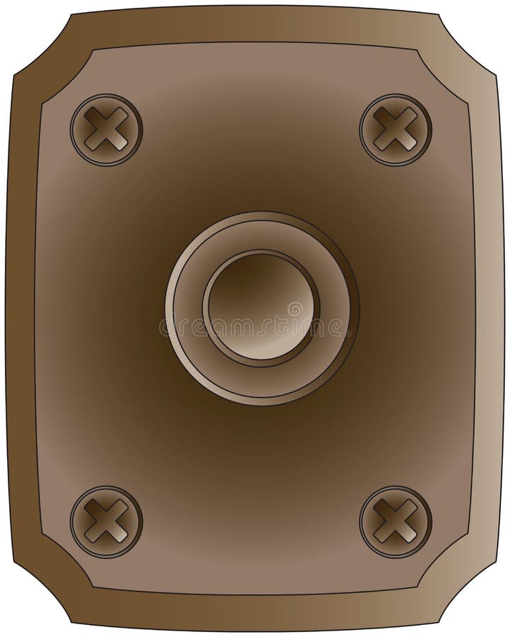 Door bell button stock vector. Illustration of apartment - 24419532