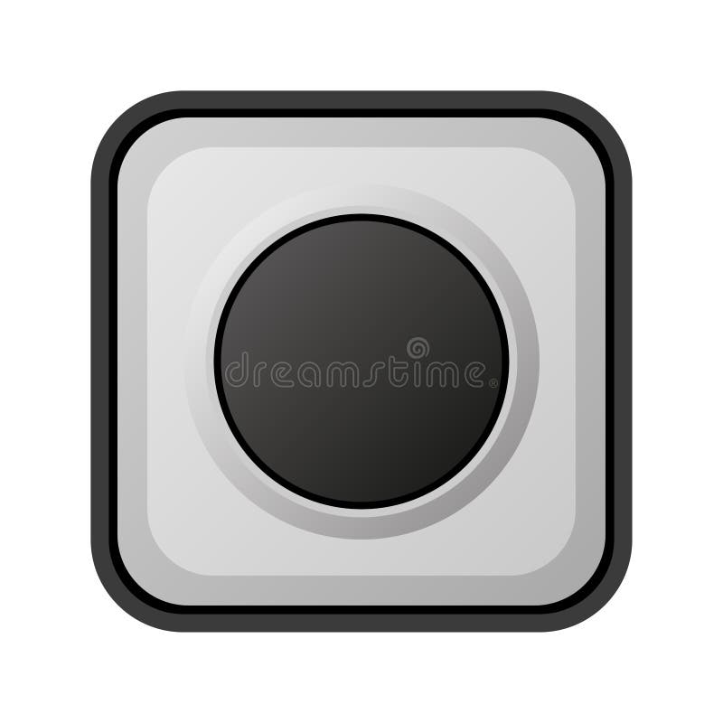 Door bell button stock vector. Illustration of apartment - 24419532