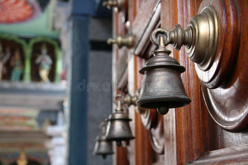 Door Bell on Wooden Door stock photo. Image of hinduism - 4772112