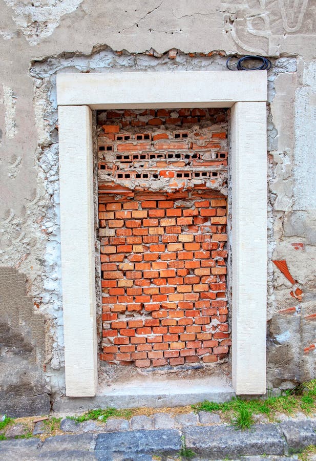 Door-blocked up and nailed stock photo. Image of design - 17909986