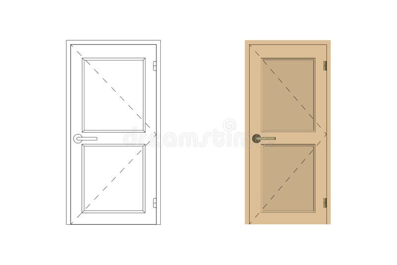 House Pencil and Ruler Icon, Outline Style Stock Vector - Illustration ...