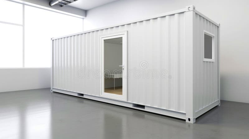 Door with Boxes Door with Background Tank Stock Illustration ...