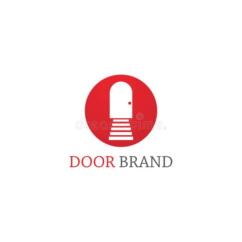 Door Brand Logo Vector Template. Stock Vector - Illustration of white ...