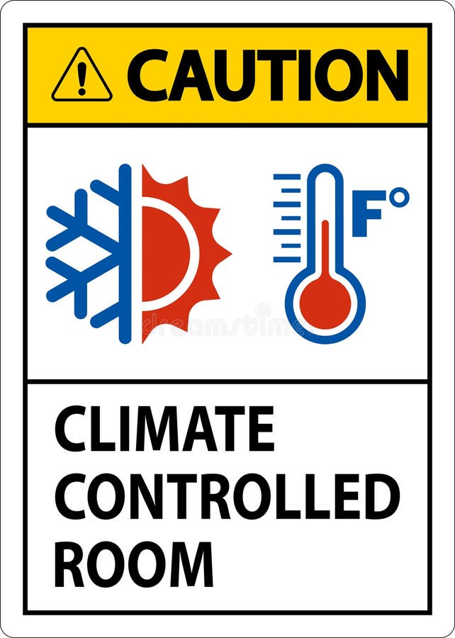 Door Caution Sign, Keep Doors Closed, Climate Controlled Room Stock ...