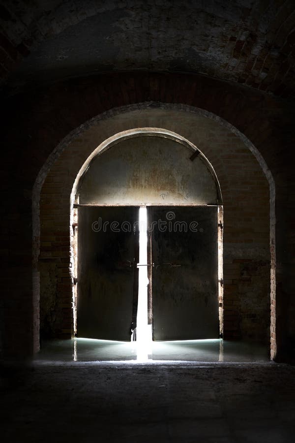 Gate Light beam closed stock photo. Image of crack, metal - 133081816